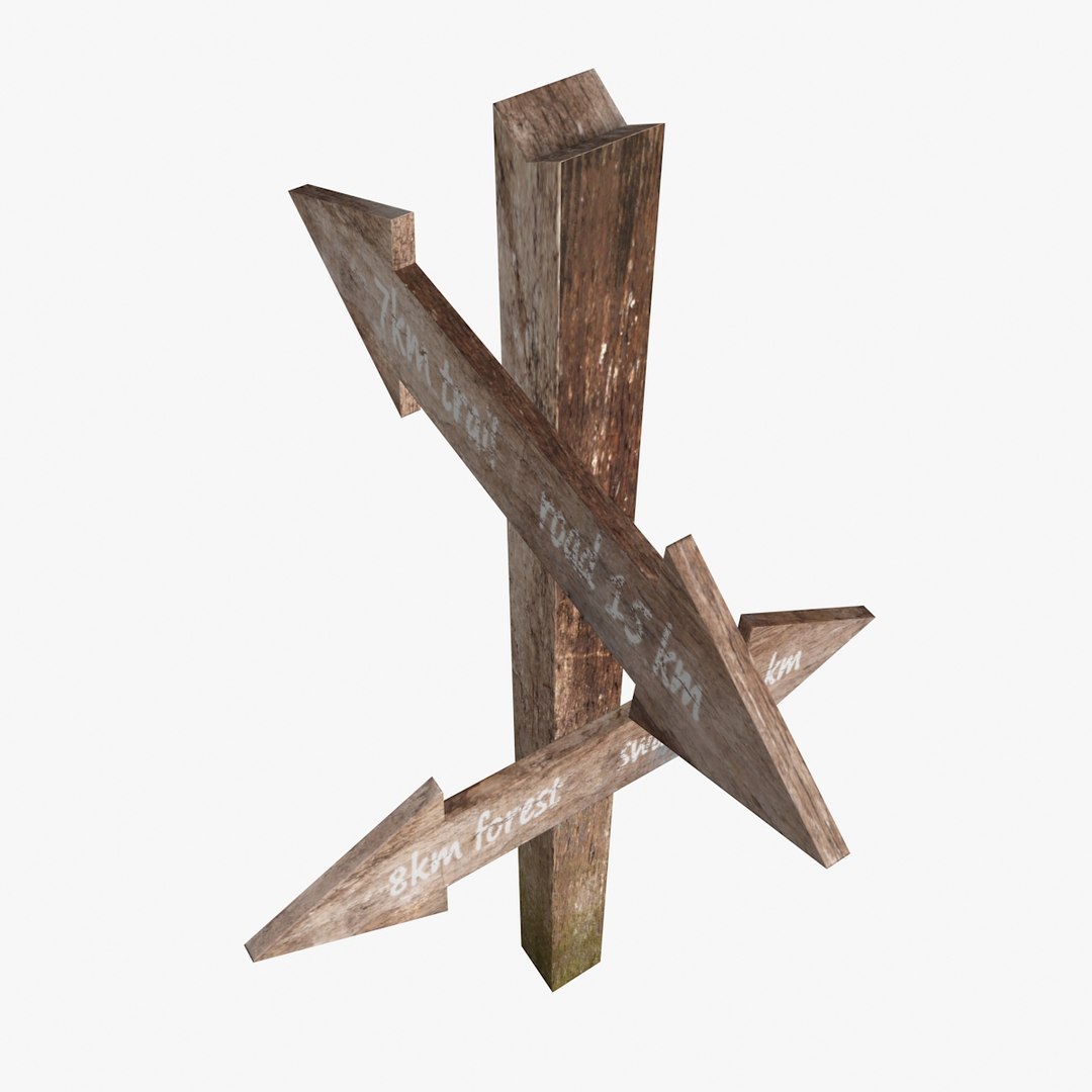 Sign Signpost Post 3d Model