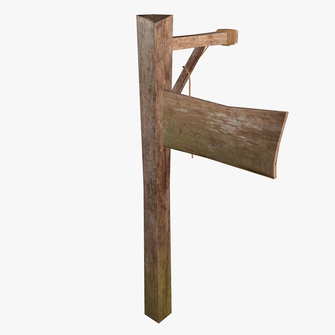Sign Signpost Post 3d Model