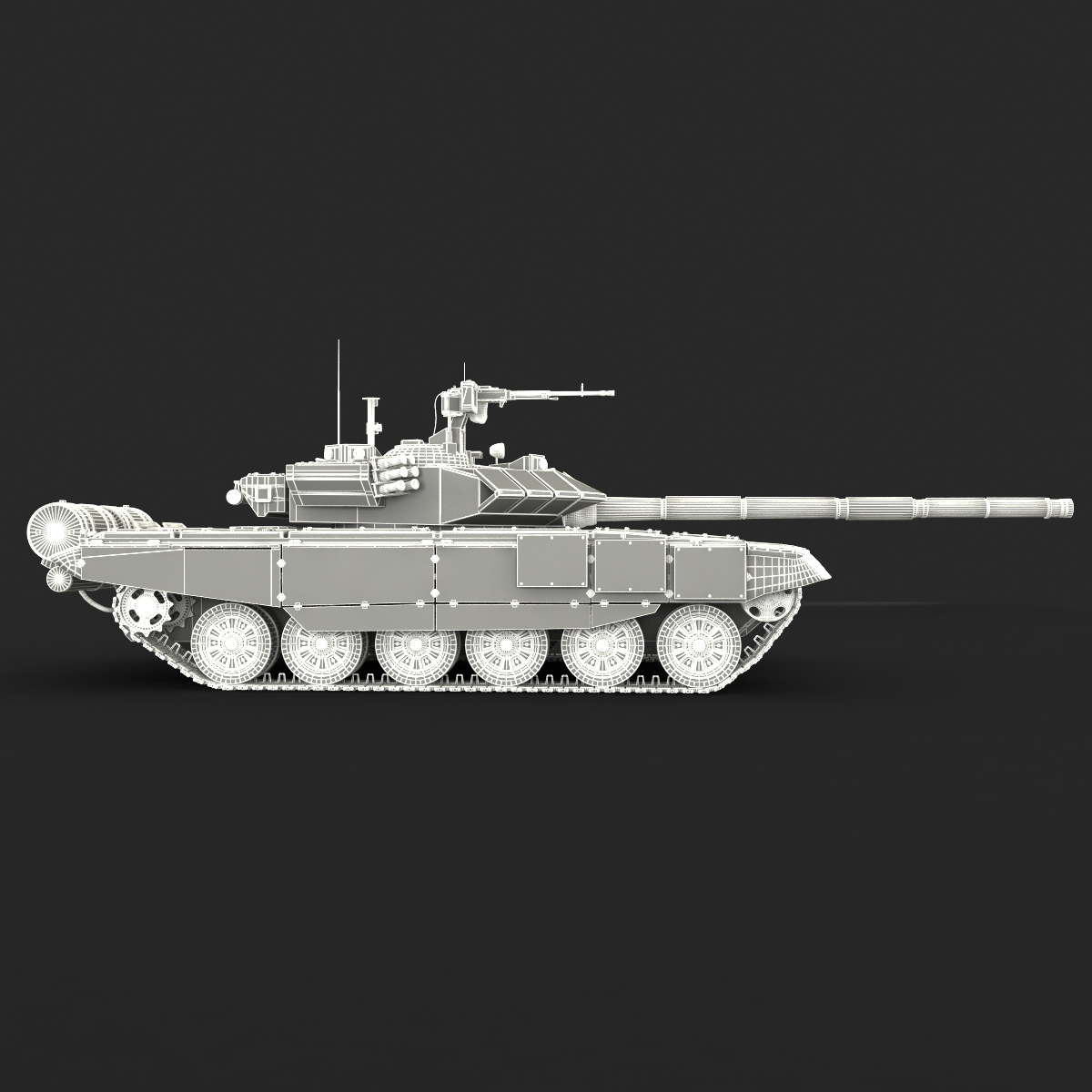 realistic battle tank t-90 3d max
