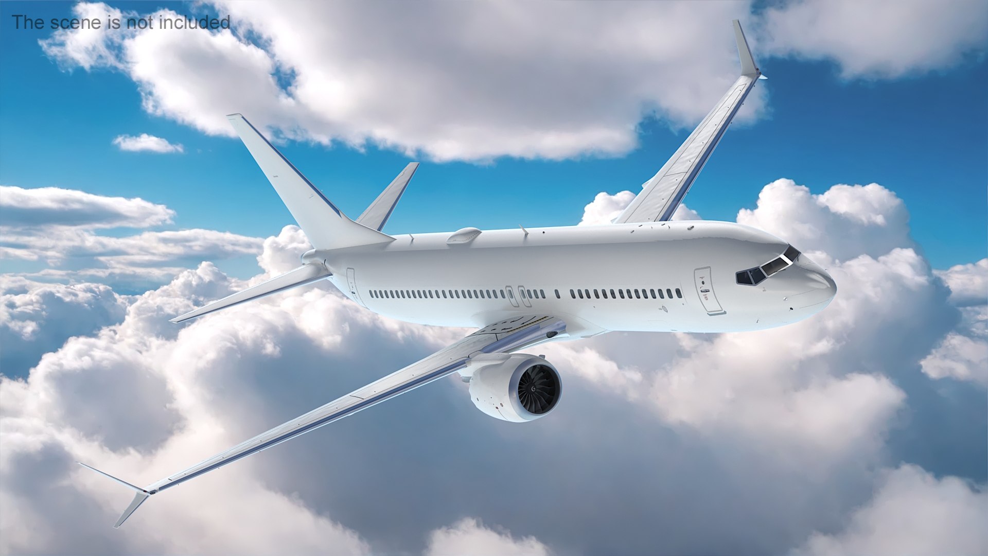 White Aircraft Boeing 737 MAX 8 In Flying 3D Model - TurboSquid 2328221