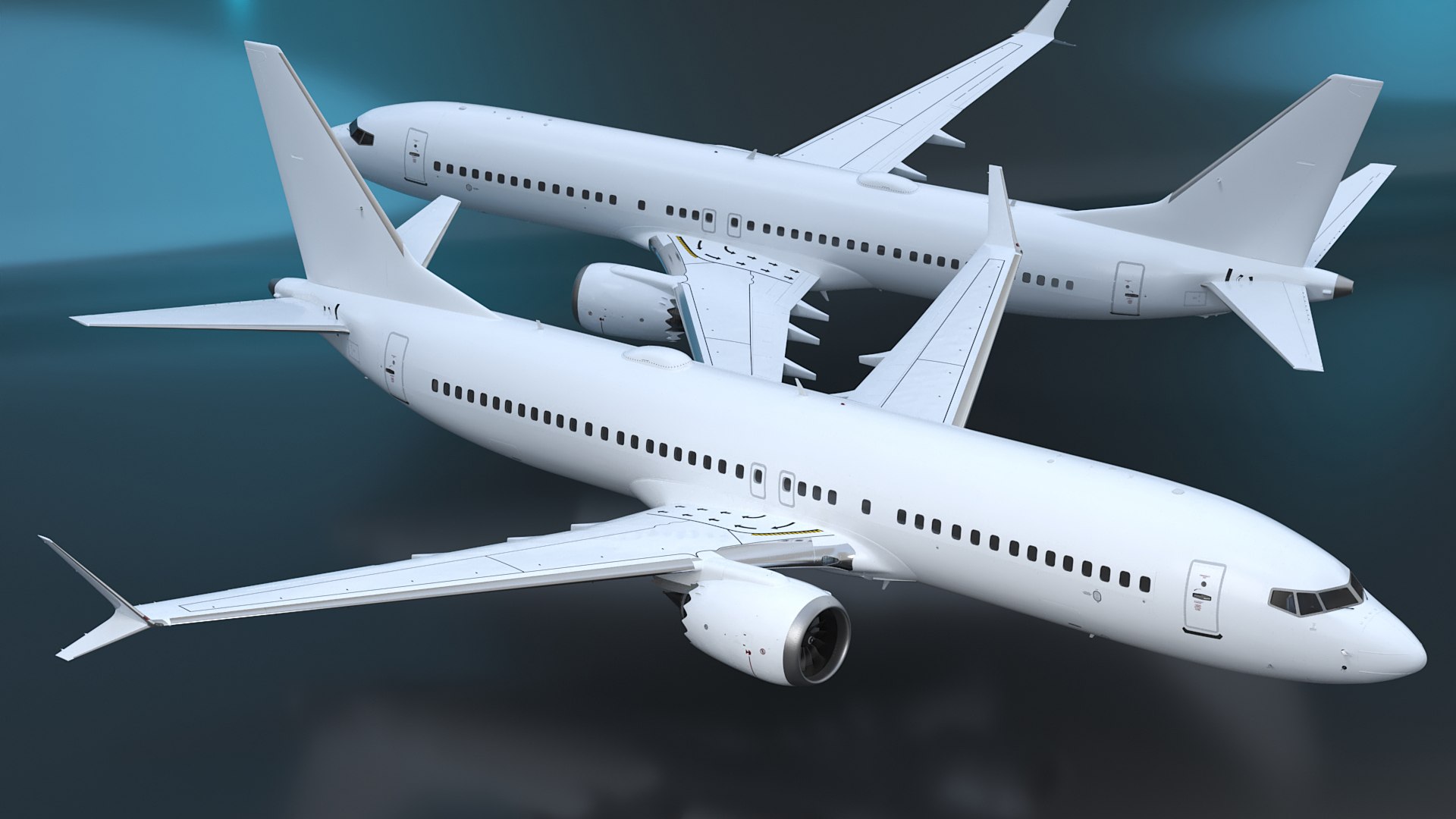 White Aircraft Boeing 737 MAX 8 In Flying 3D Model - TurboSquid 2328221