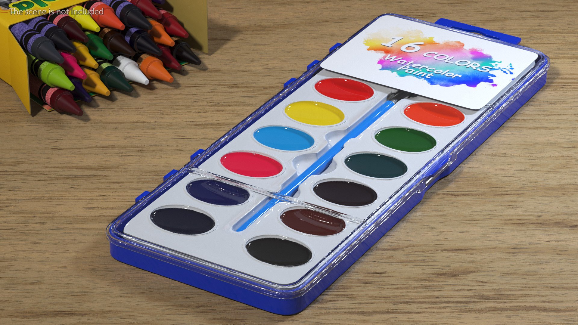 Watercolor Paint Set For Kids Fur 3D Model - TurboSquid 1979287