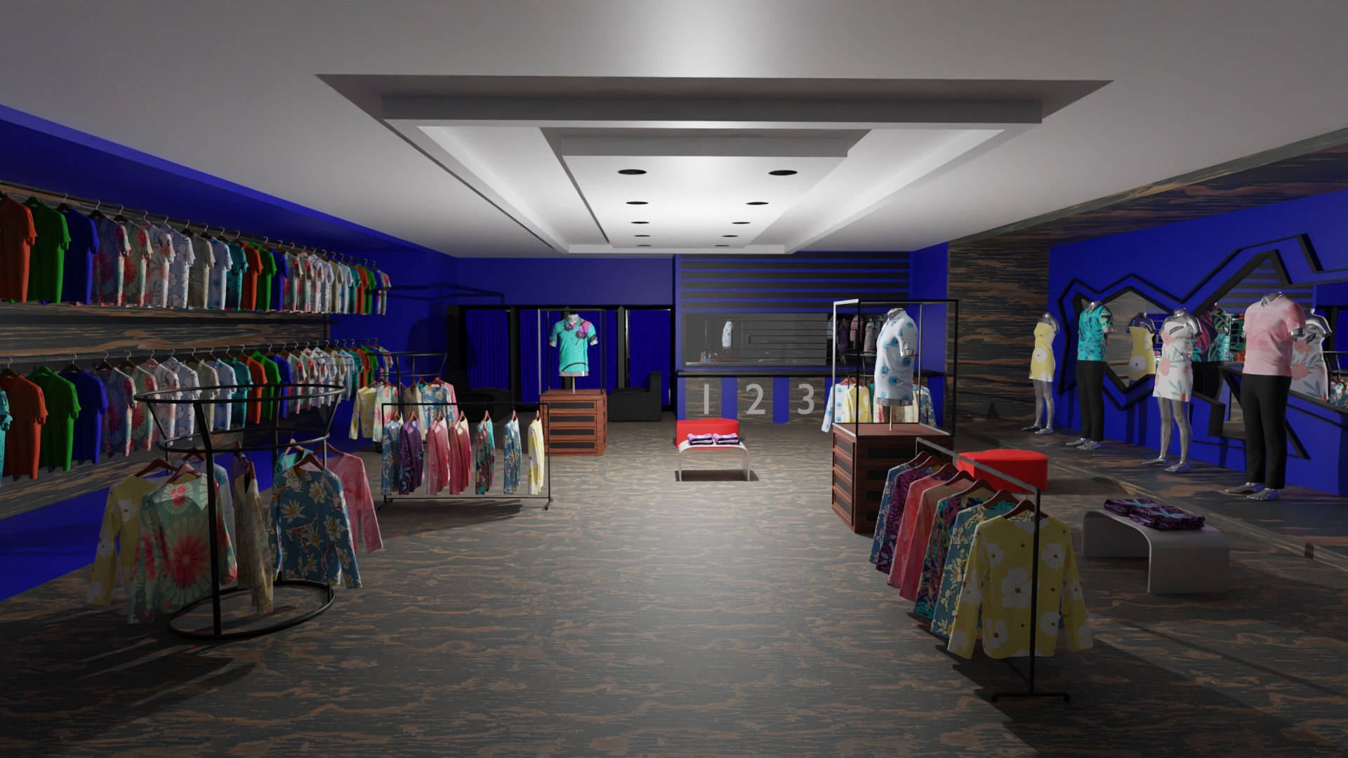 3D Clothing Store Interior - TurboSquid 2157434