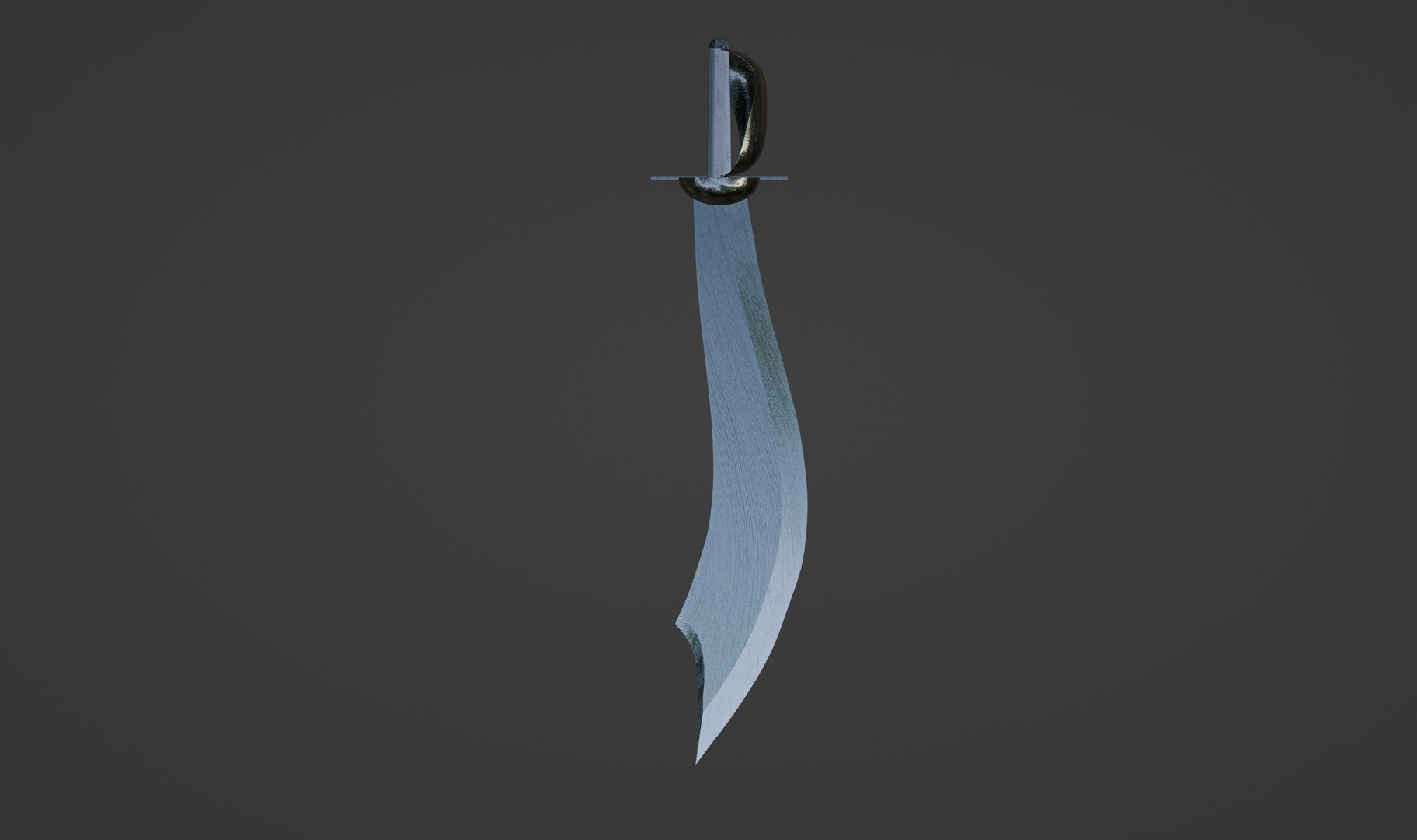 3D Shiny Silver Pirate Cutlass - TurboSquid 2199893
