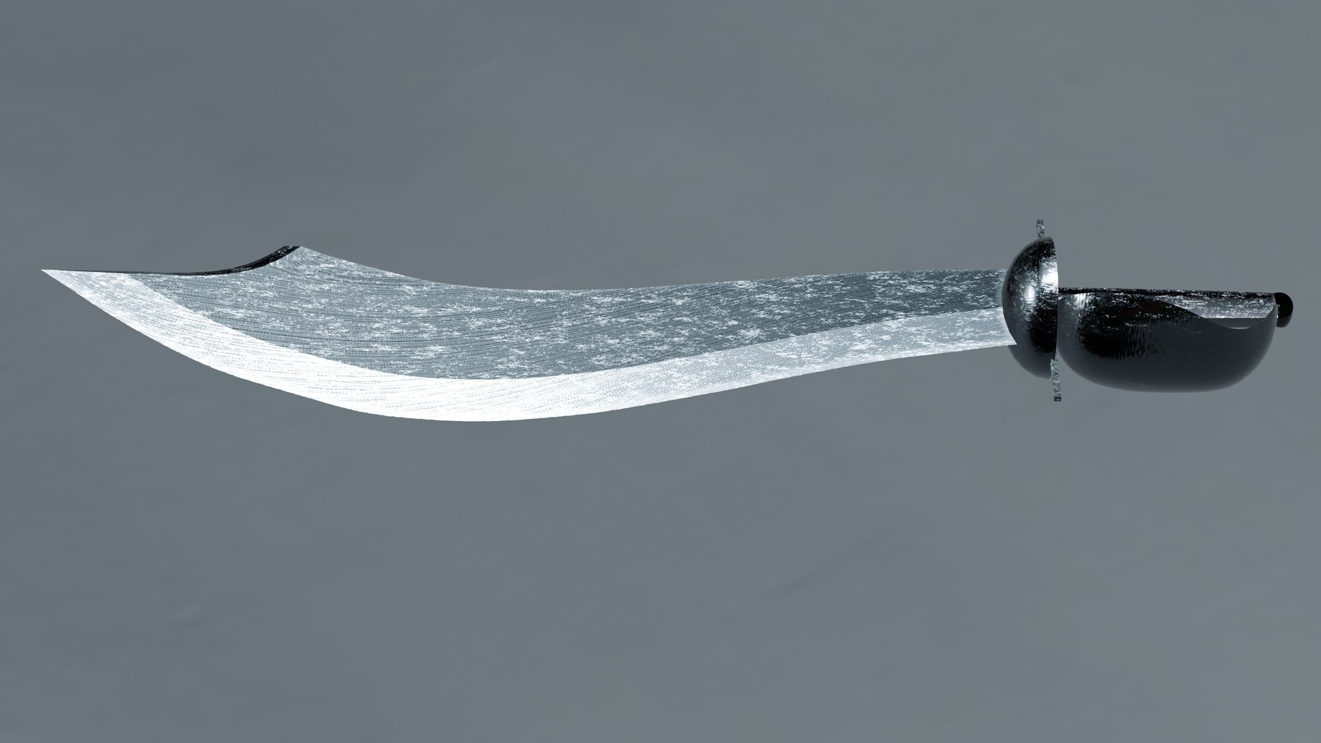 3D Shiny Silver Pirate Cutlass - TurboSquid 2199893