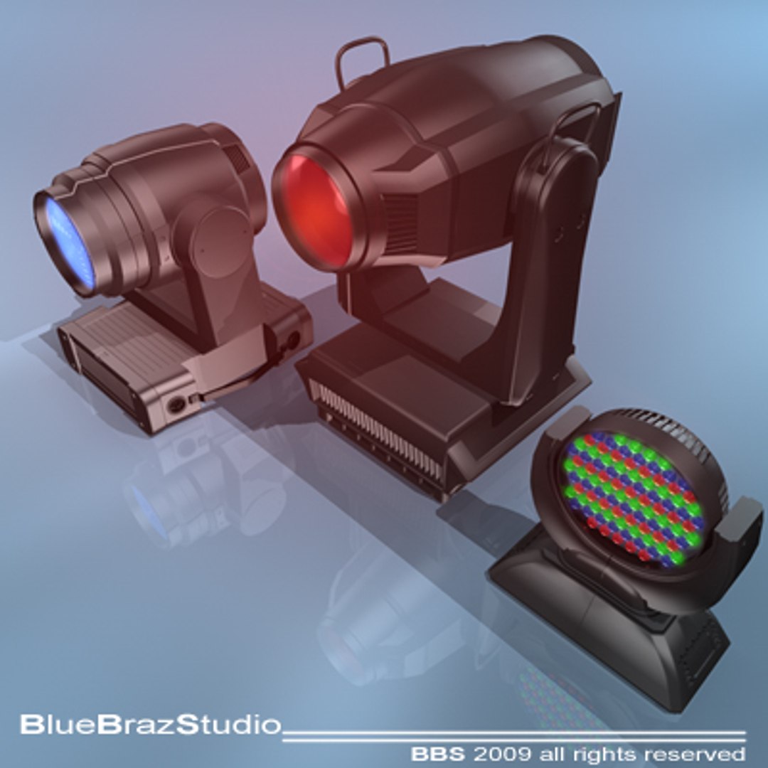 3d Model Moving Heads Spot Light