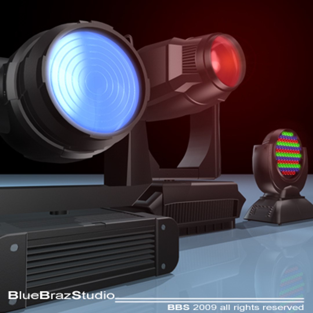 3d Model Moving Heads Spot Light