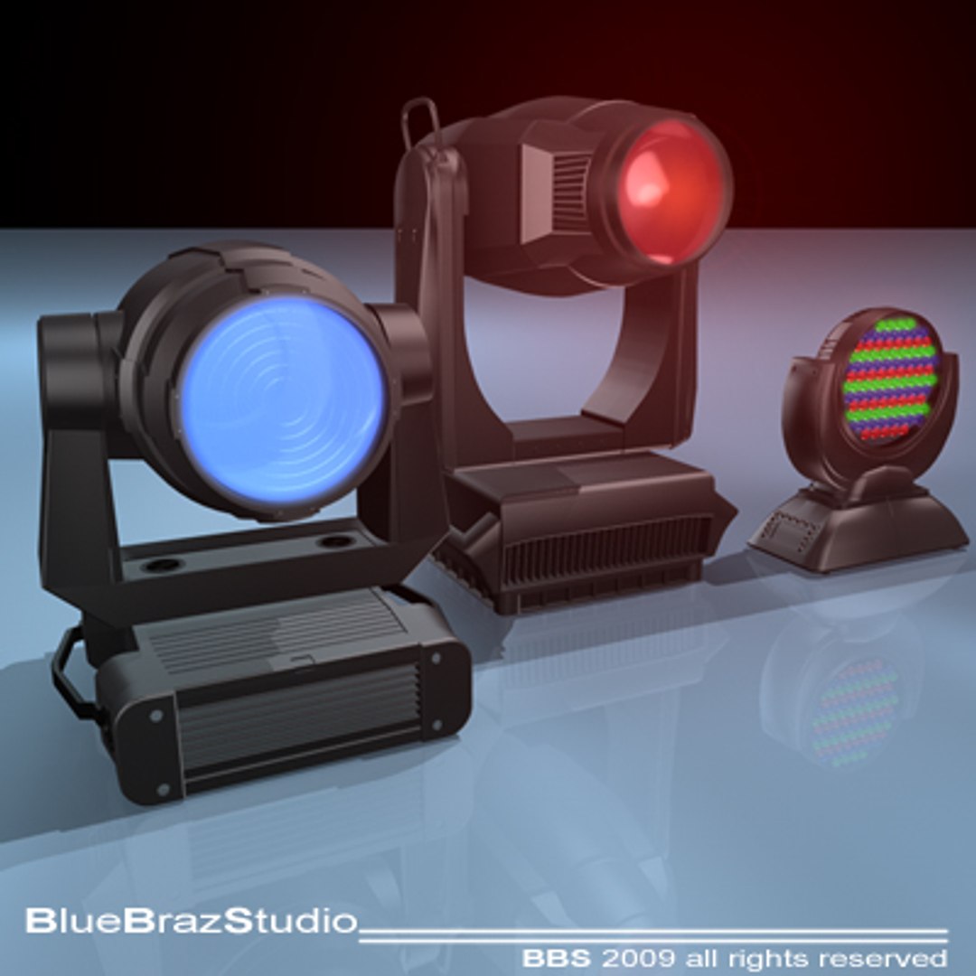 3d Model Moving Heads Spot Light
