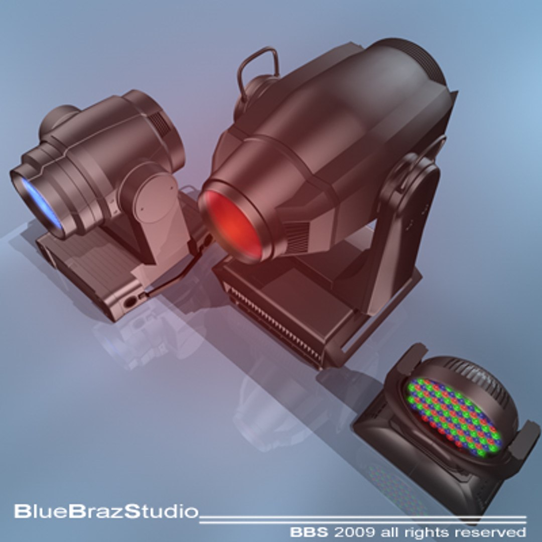 3d Model Moving Heads Spot Light