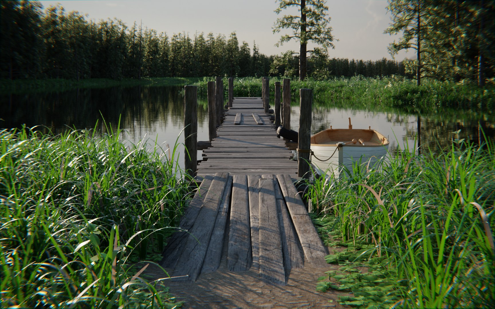 Forest Lake 3d Scene 3D - TurboSquid 2149208