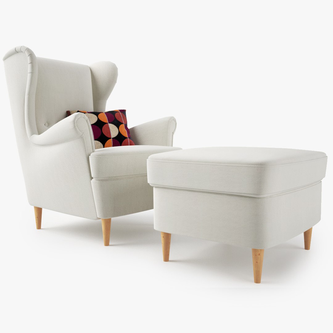 3d Model Ikea Strandmon Wing Chair