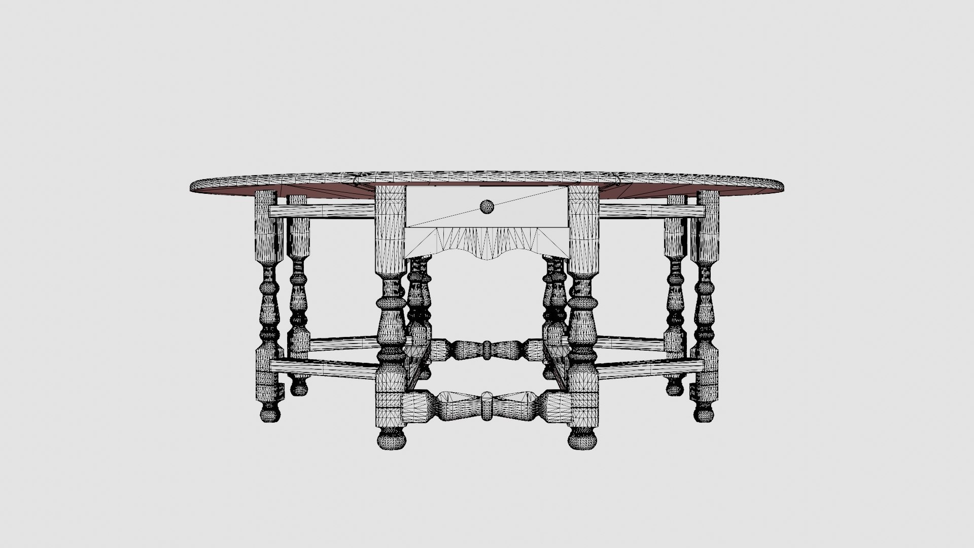 3D Balmoral Dining Table Black Model - TurboSquid 2264331