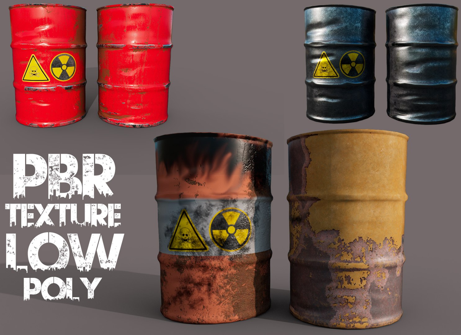 3D Model Toxic Waste Barrel - TurboSquid 2230056
