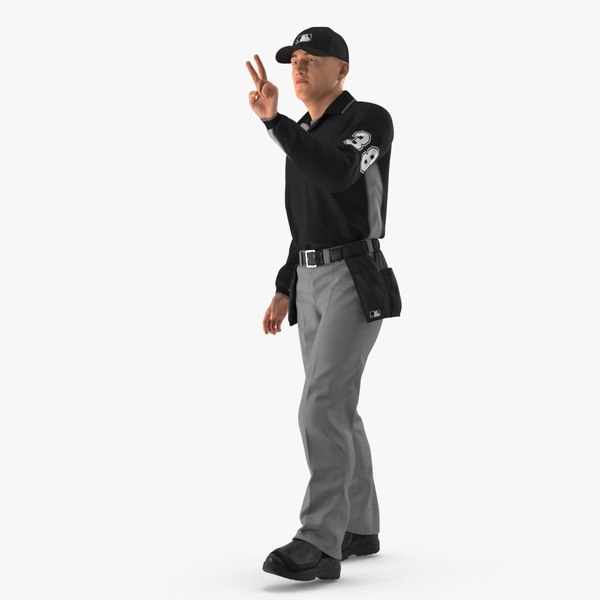 modelo 3d Árbitro de béisbol con gorra mostrando puntos - TurboSquid ...