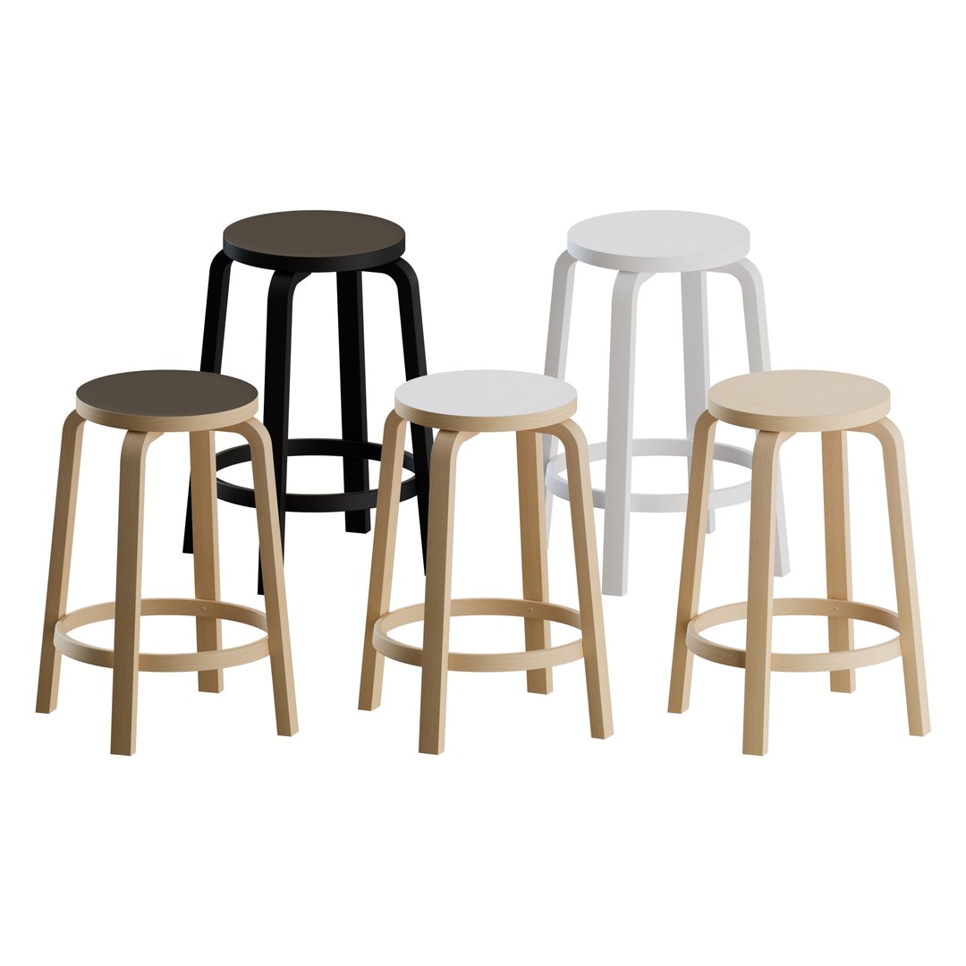 3D Artek Stool 64 - TurboSquid 1800137