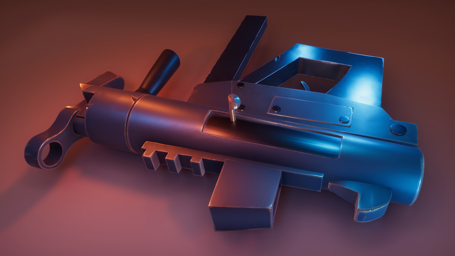 3D Model Stylized Revolver Metallic - TurboSquid 1297853
