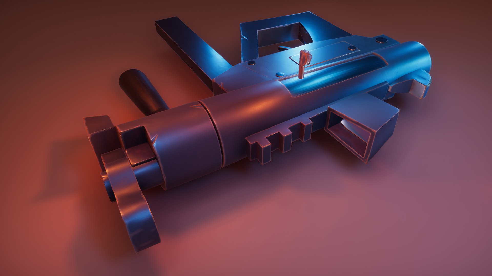 3D Model Stylized Revolver Metallic - TurboSquid 1297853