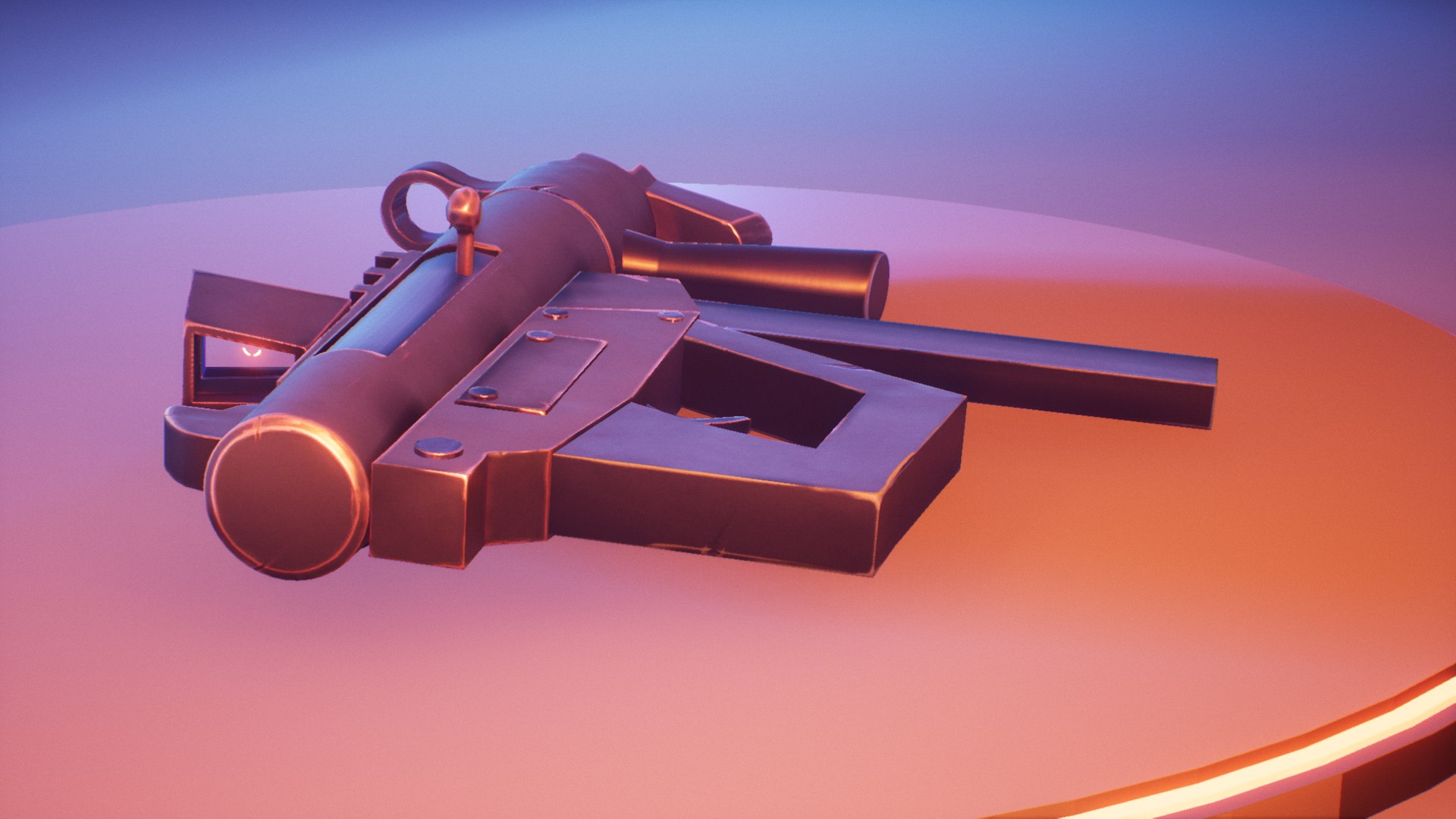 3D Model Stylized Revolver Metallic - TurboSquid 1297853