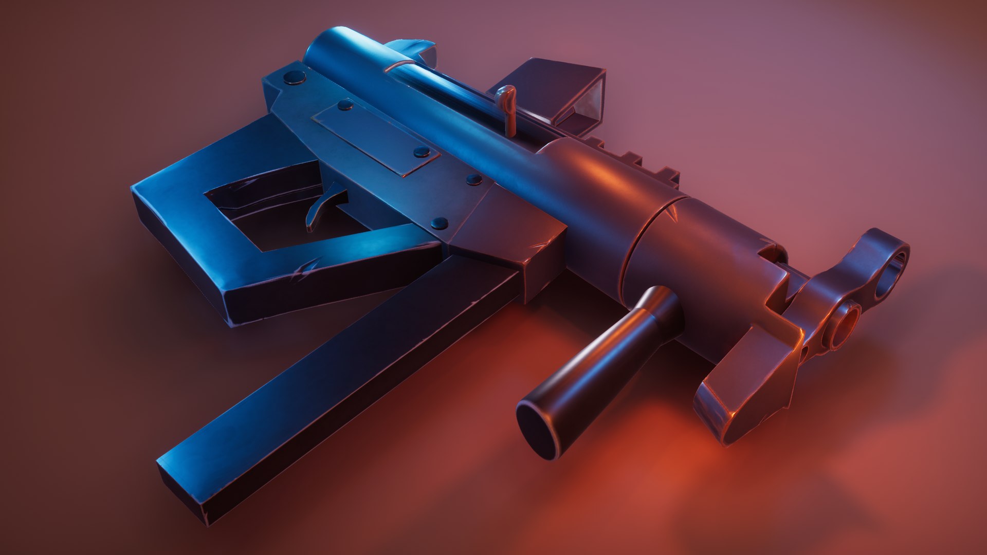 3D Model Stylized Revolver Metallic - TurboSquid 1297853