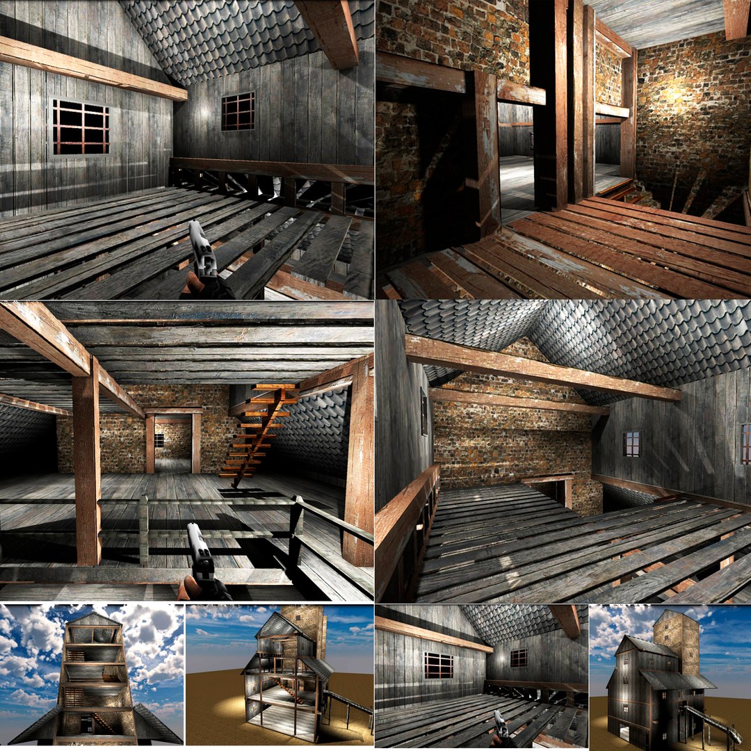 3D old barn model - TurboSquid 1166104
