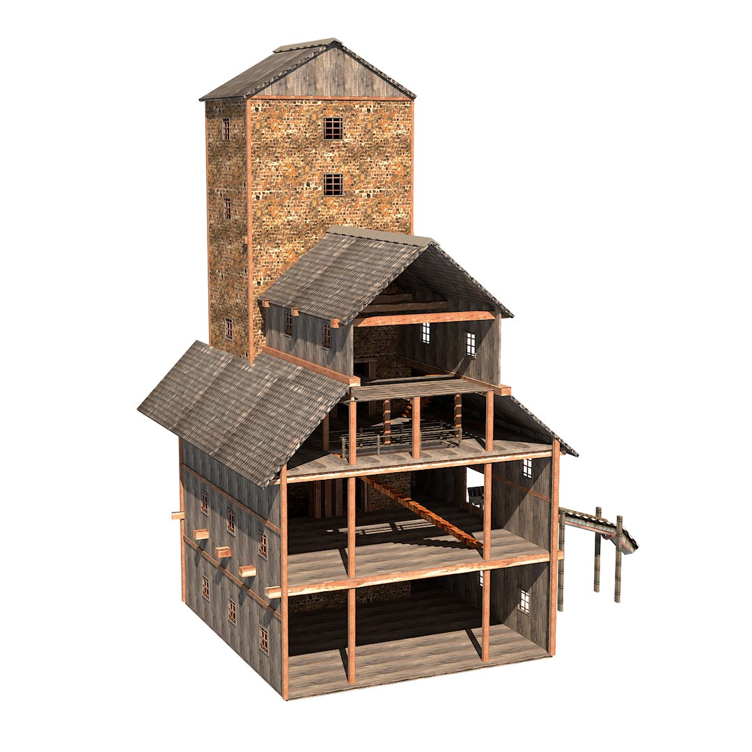 3D old barn model - TurboSquid 1166104