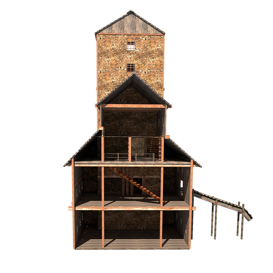 3D old barn model - TurboSquid 1166104