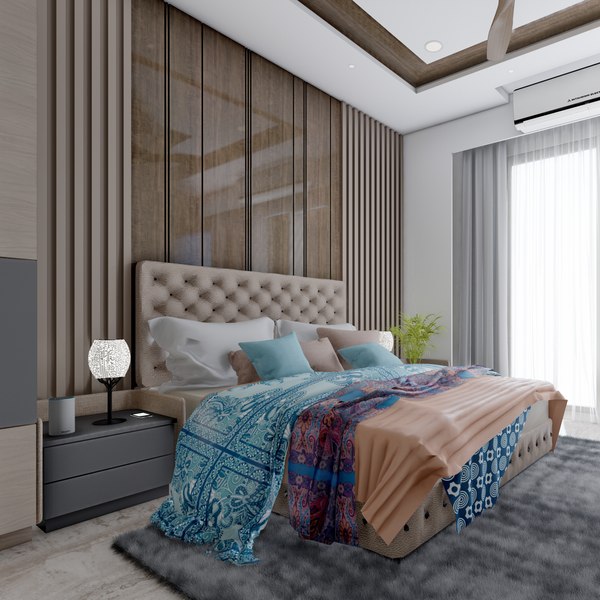 3D модель Файл SketchUp 3D-спальни - TurboSquid 2206587