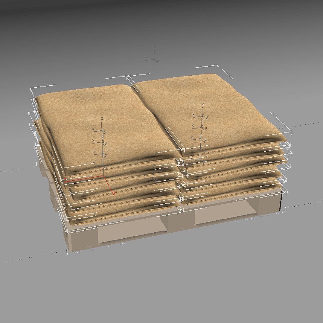 Sack Pallet 3d Model