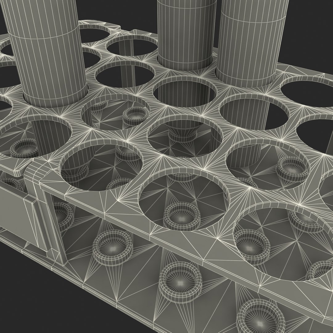 Plastic Vials Racks 3d Model