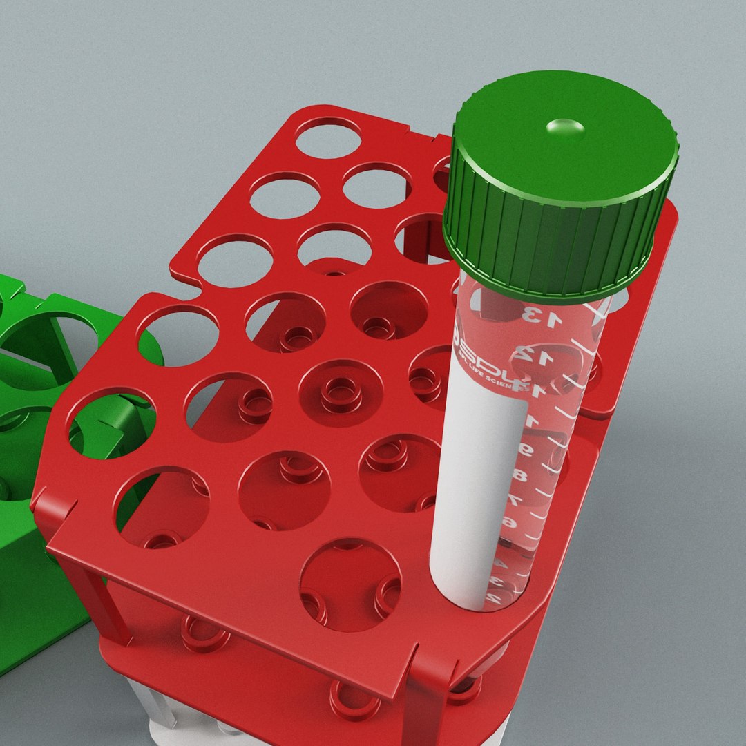 Plastic Vials Racks 3d Model