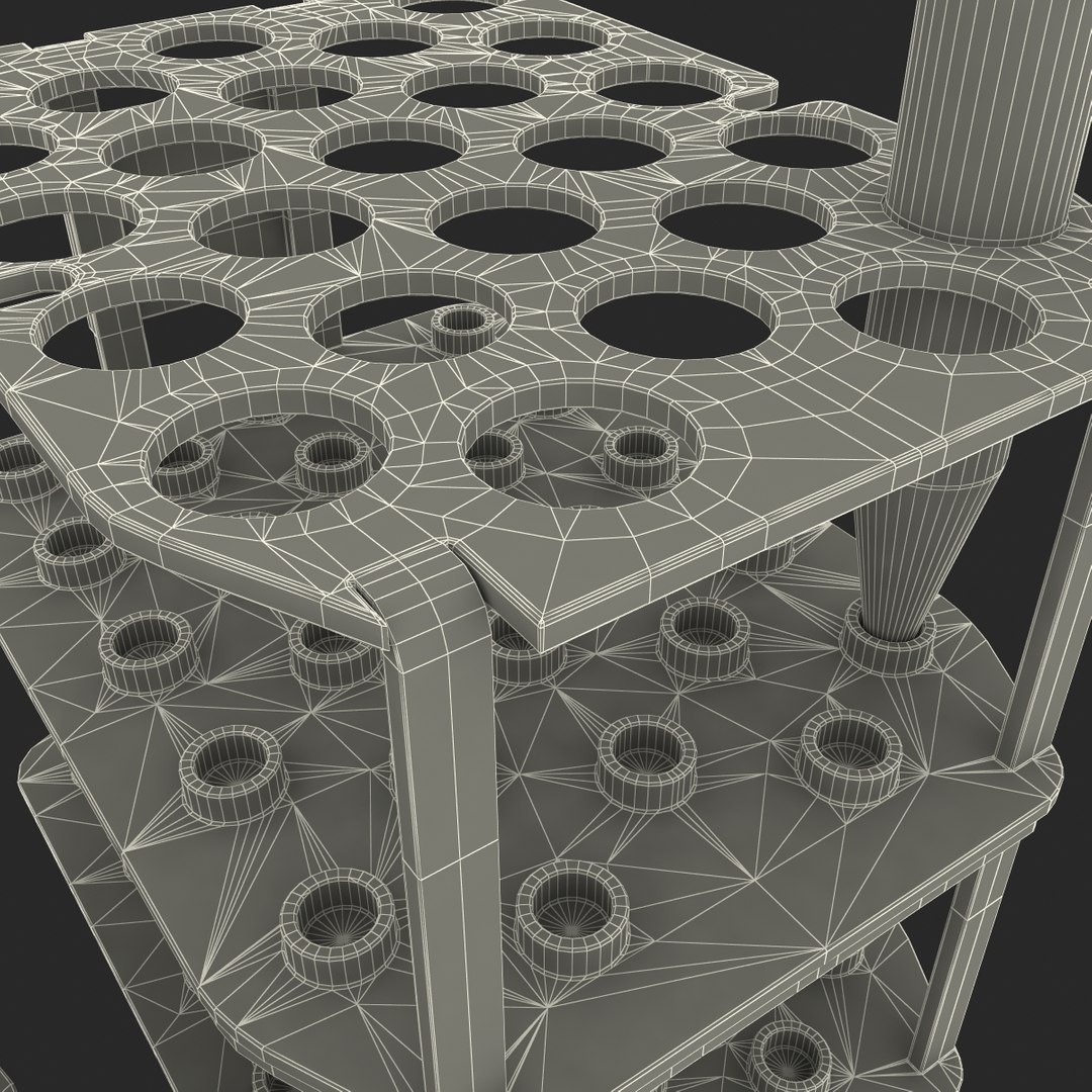 Plastic Vials Racks 3d Model