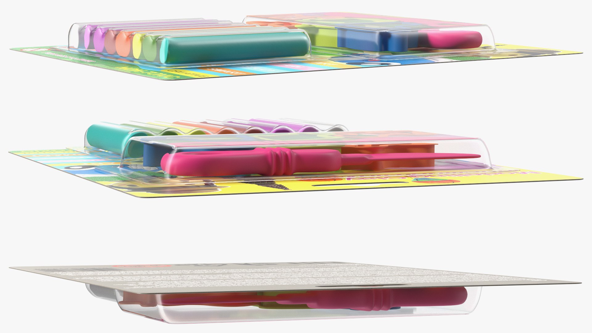 3D Multi Coloured Modelling Clay Blister Set - TurboSquid 1812133