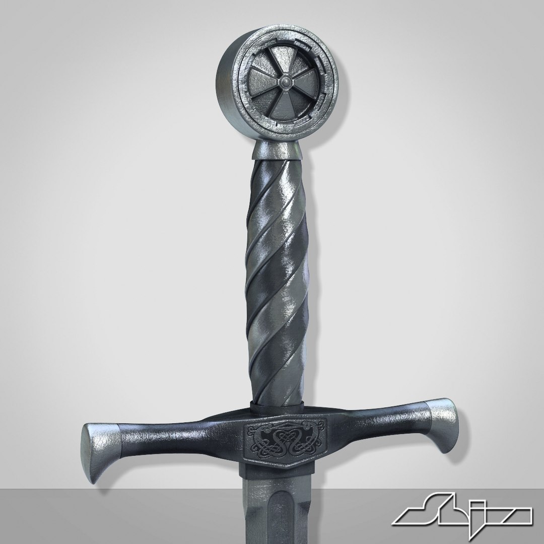 Medieval Long Sword 1 3d Obj