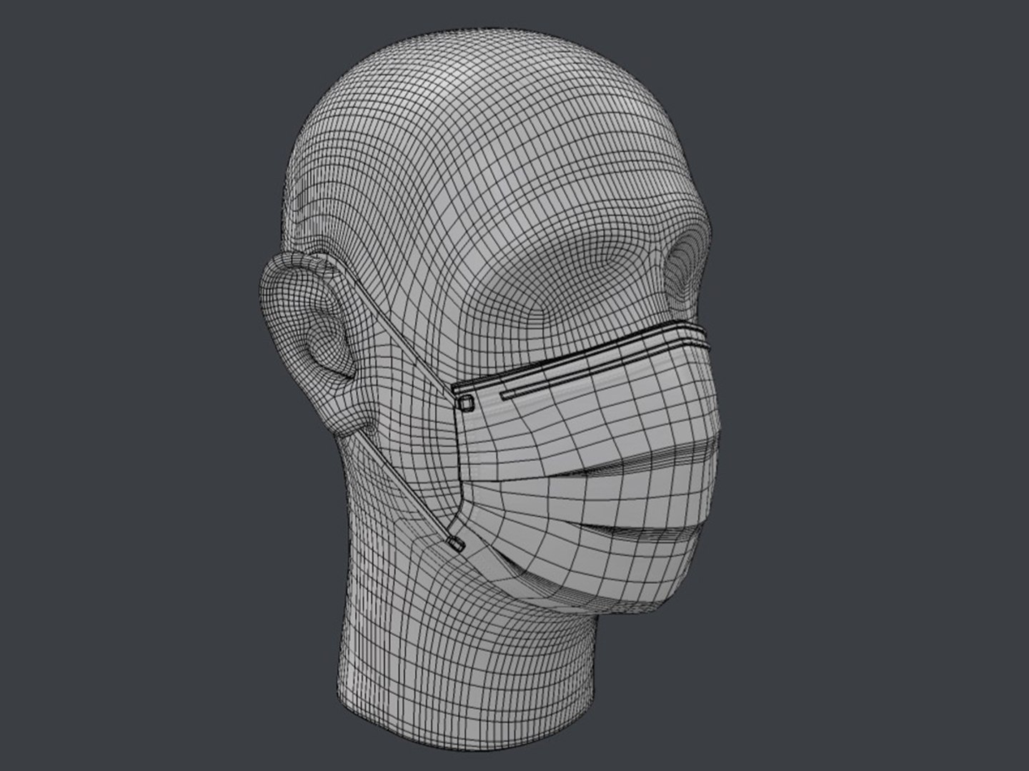 Medical Mask Dummy Head Model - TurboSquid 1553820