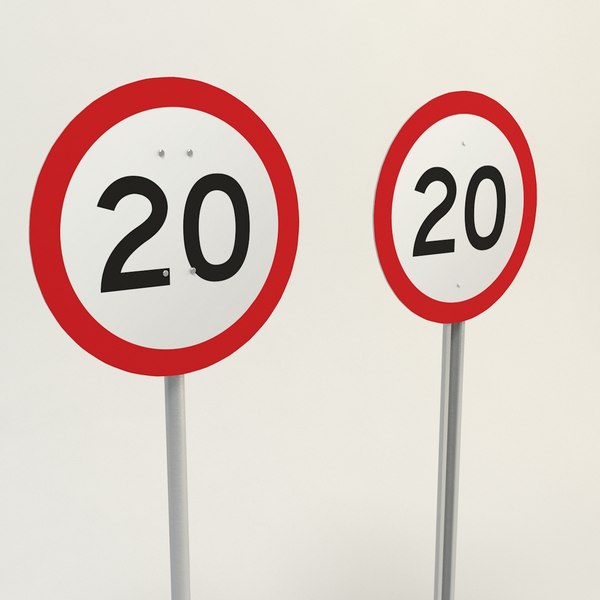 speed limit-20 3d model