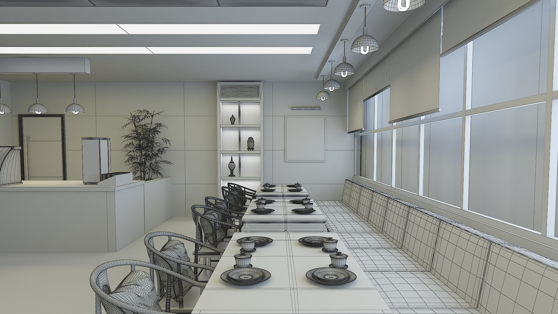 3D Restaurant-Cafe Model - TurboSquid 2235648