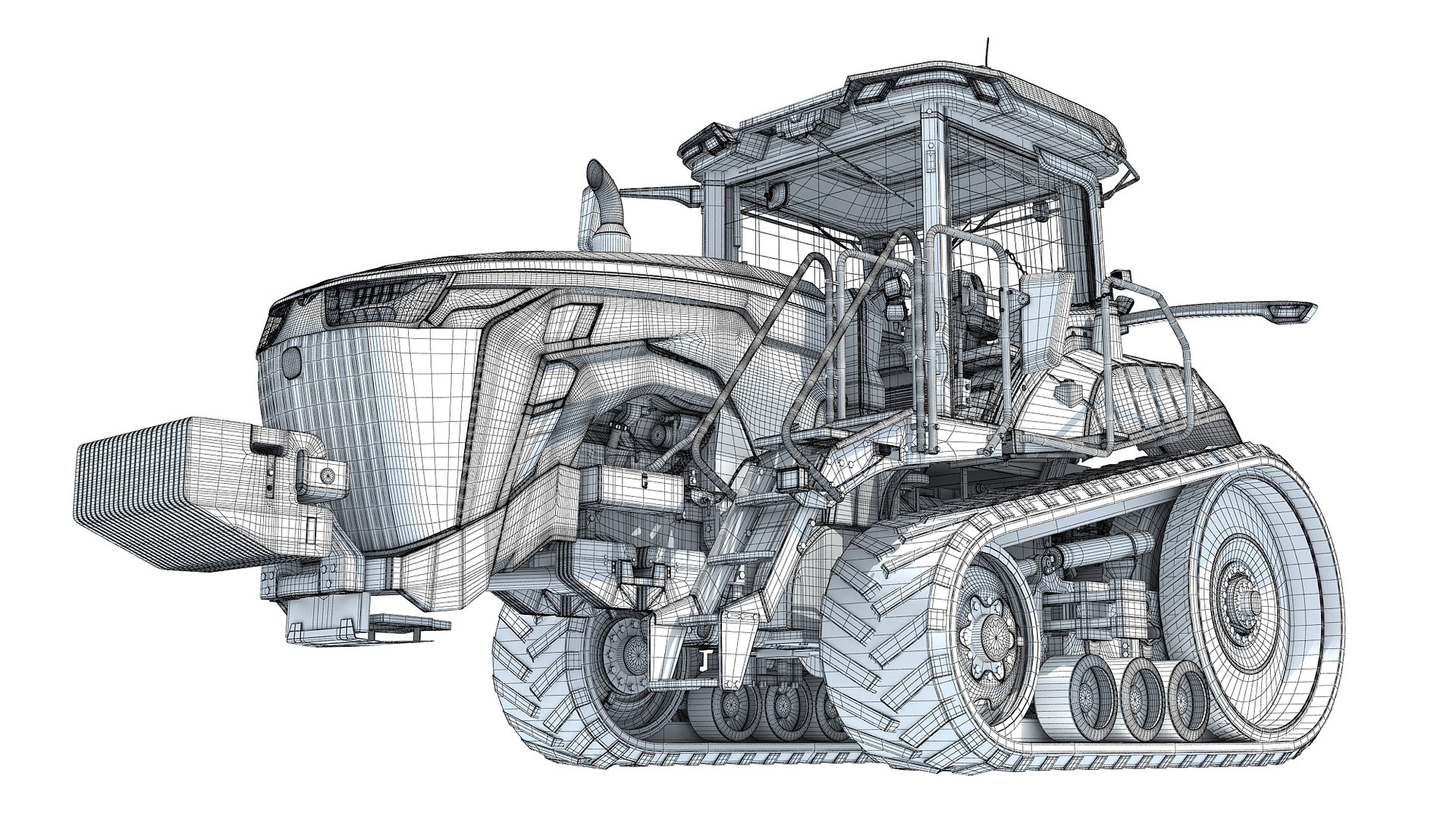 Two Track Tractor Model - TurboSquid 1724323