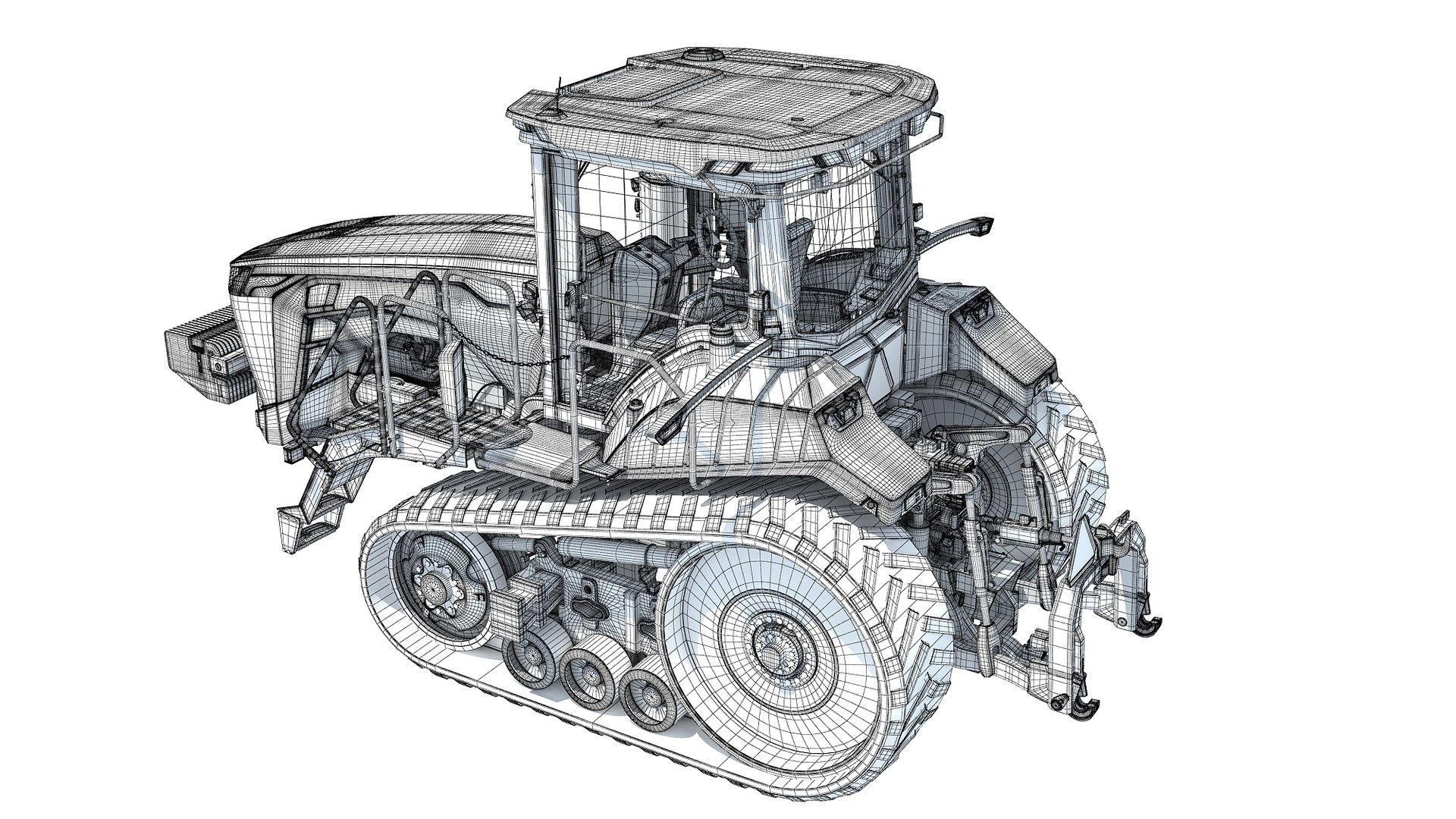 Two Track Tractor Model - TurboSquid 1724323