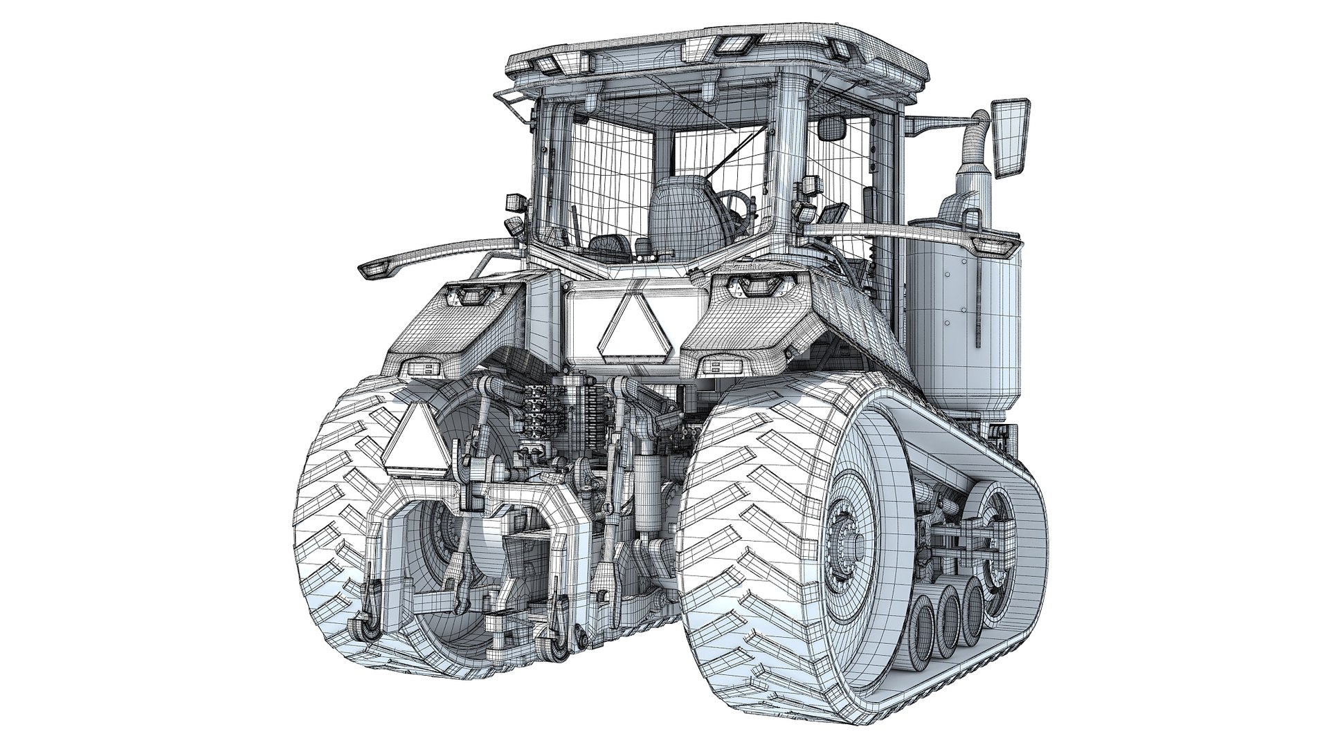 Two Track Tractor model - TurboSquid 1724323