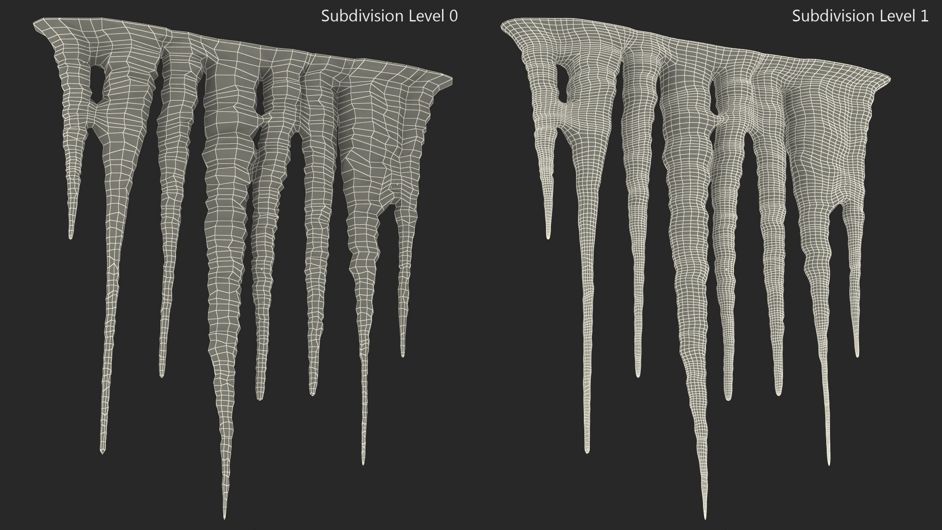 ice icicles 3d model