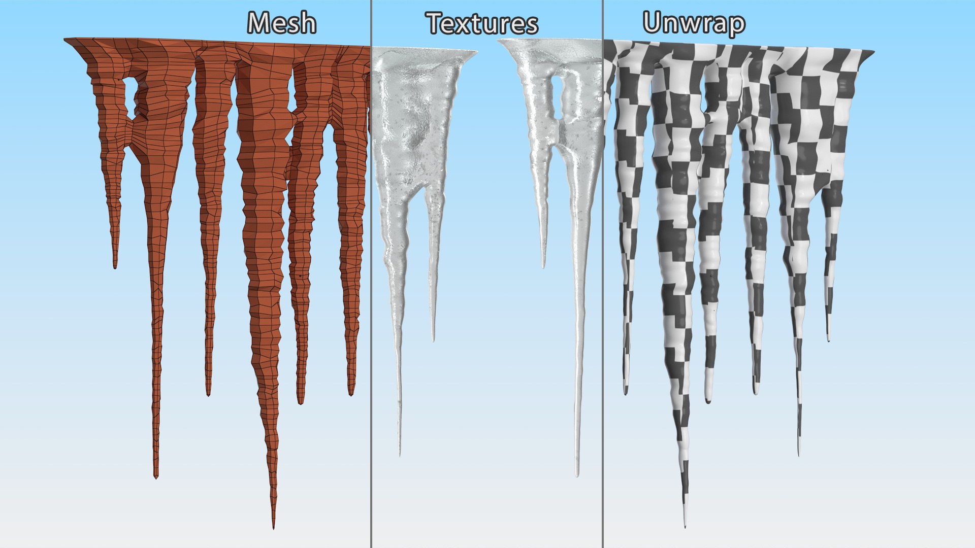 ice icicles 3d model