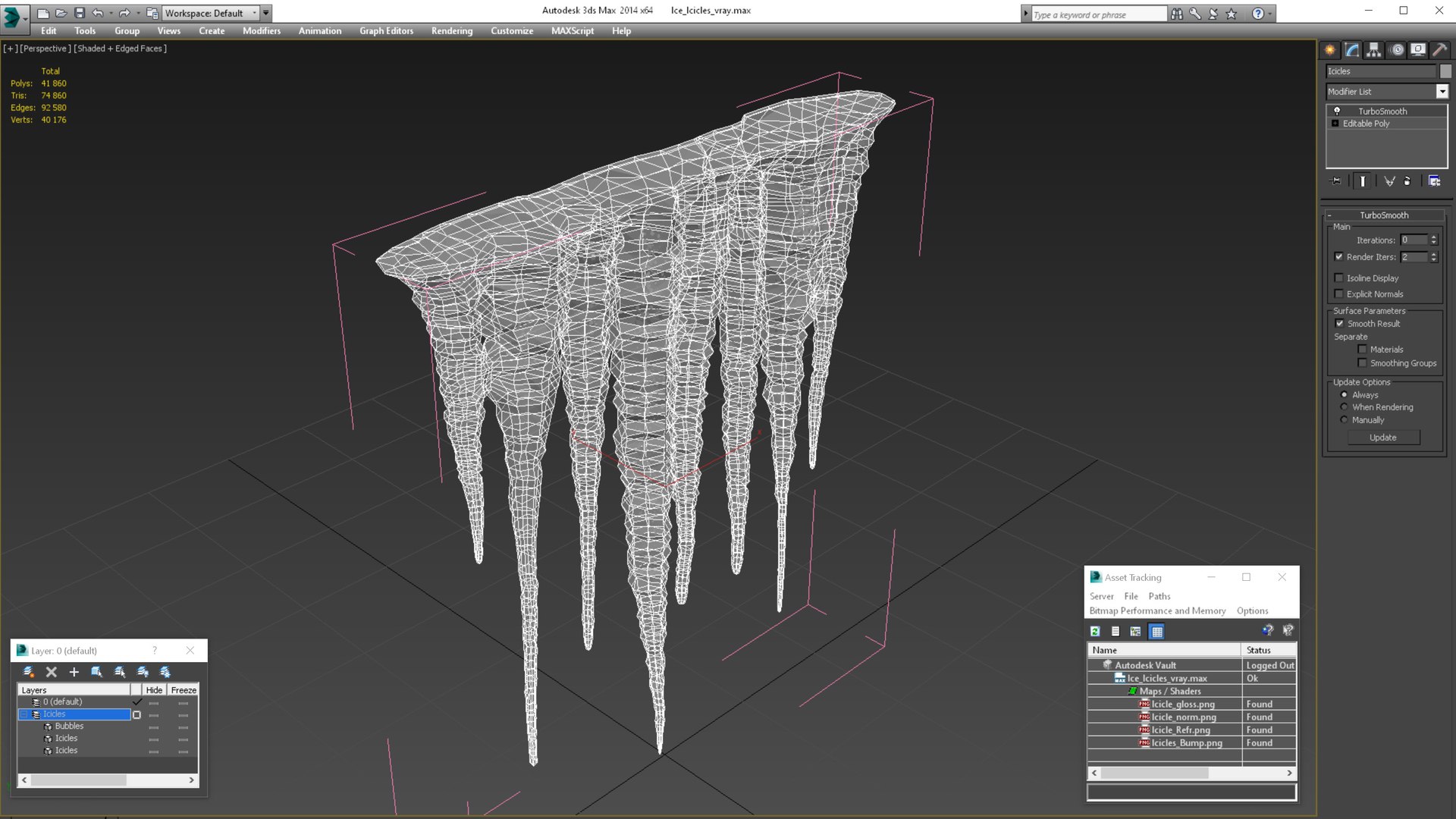 ice icicles 3d model