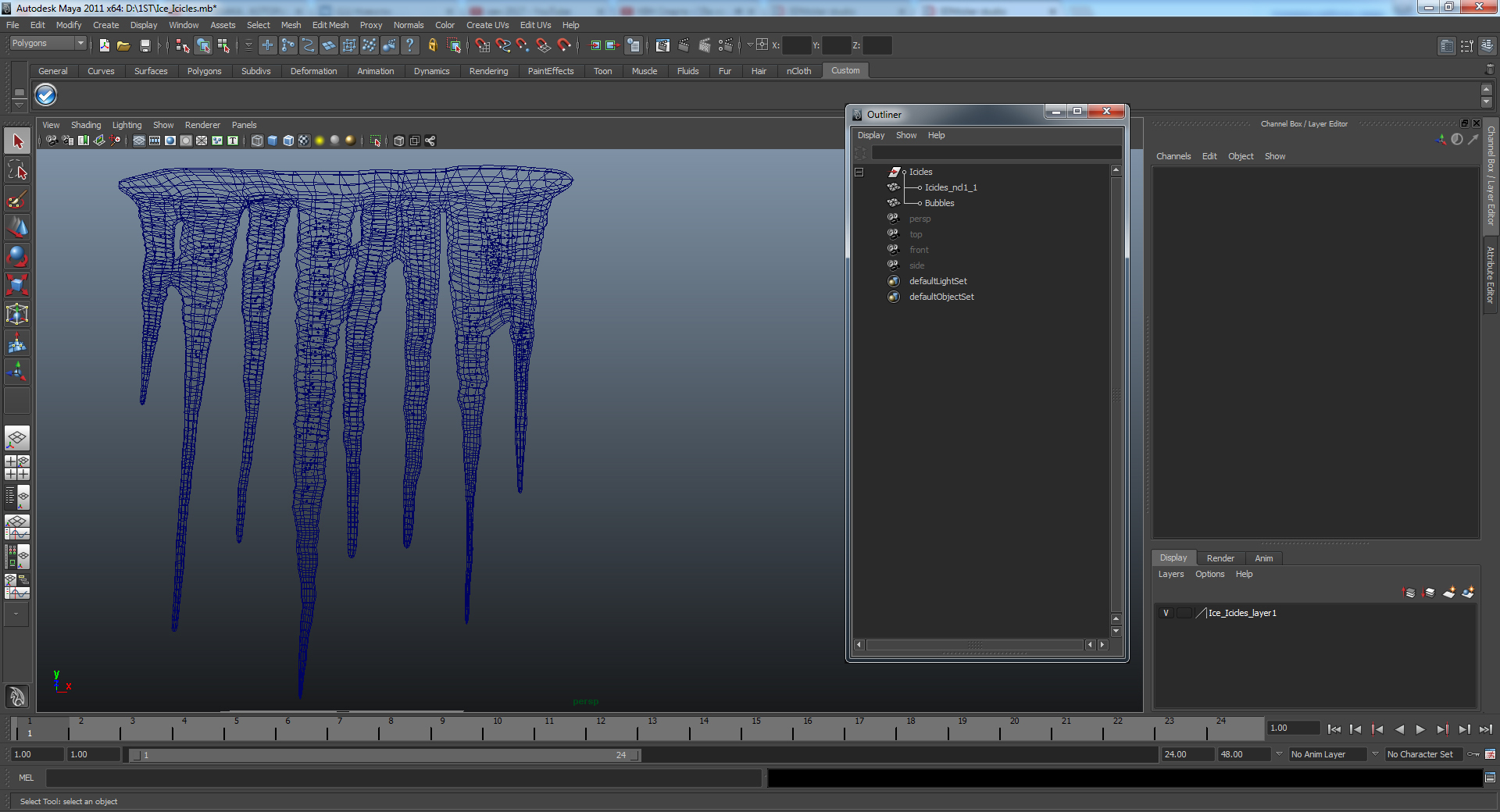 ice icicles 3d model