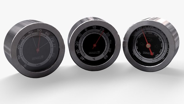 3D Antique Drum Barograph and Barometer - TurboSquid 2012527
