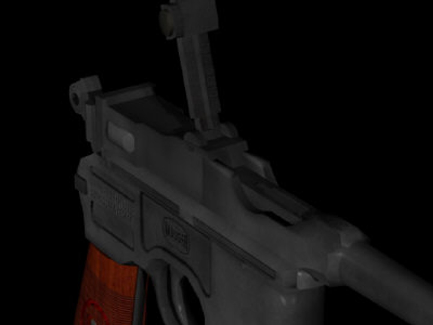 3d Mauser Red Gun Model