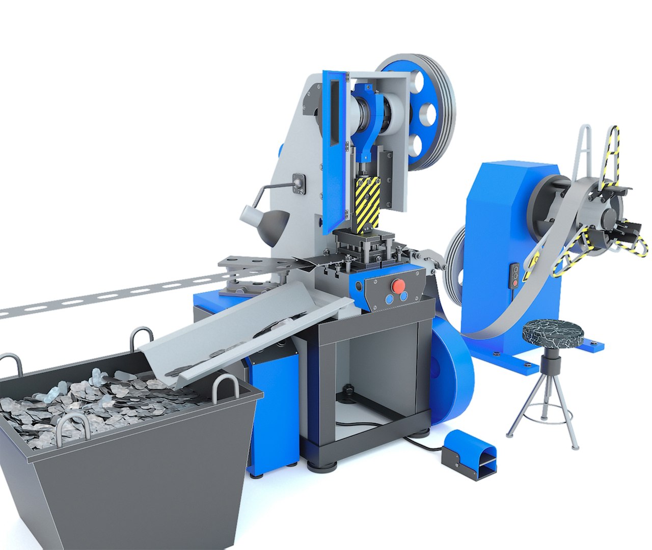 3D Machine Tool Mechanical Press Stamping Line K2116 Model - TurboSquid ...