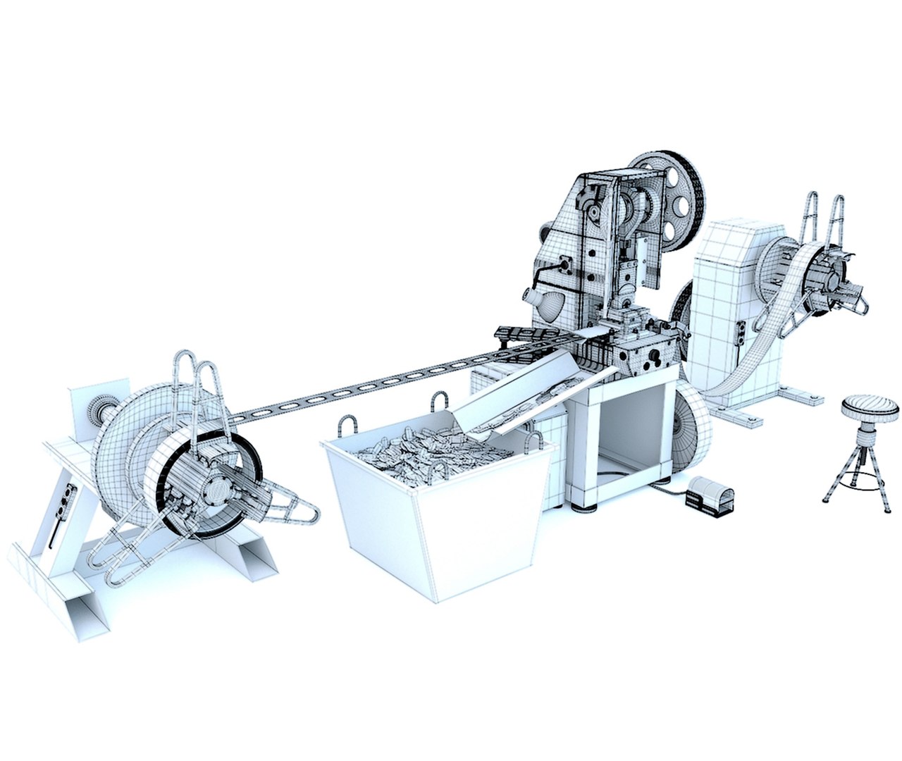 3D Machine tool mechanical press stamping line K2116 model - TurboSquid ...