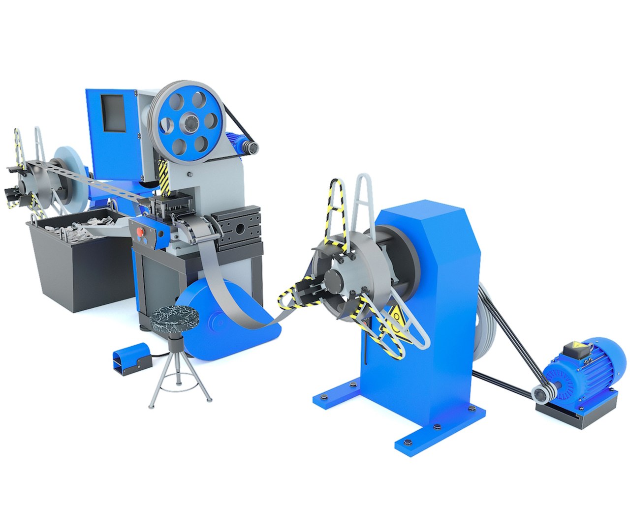 3D Machine Tool Mechanical Press Stamping Line K2116 Model - TurboSquid ...