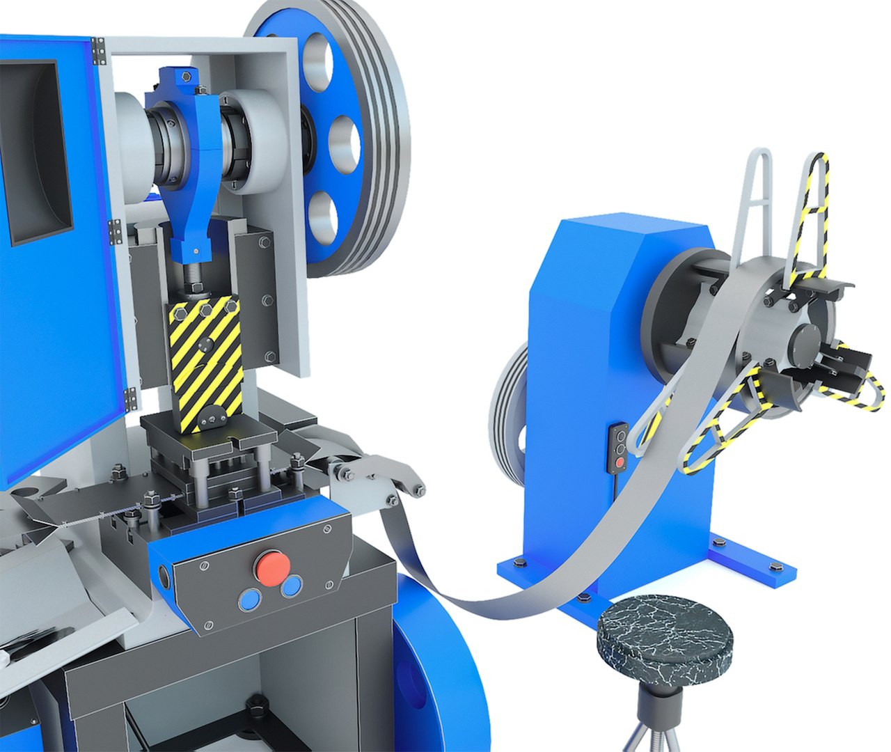 3D Machine Tool Mechanical Press Stamping Line K2116 Model - TurboSquid ...