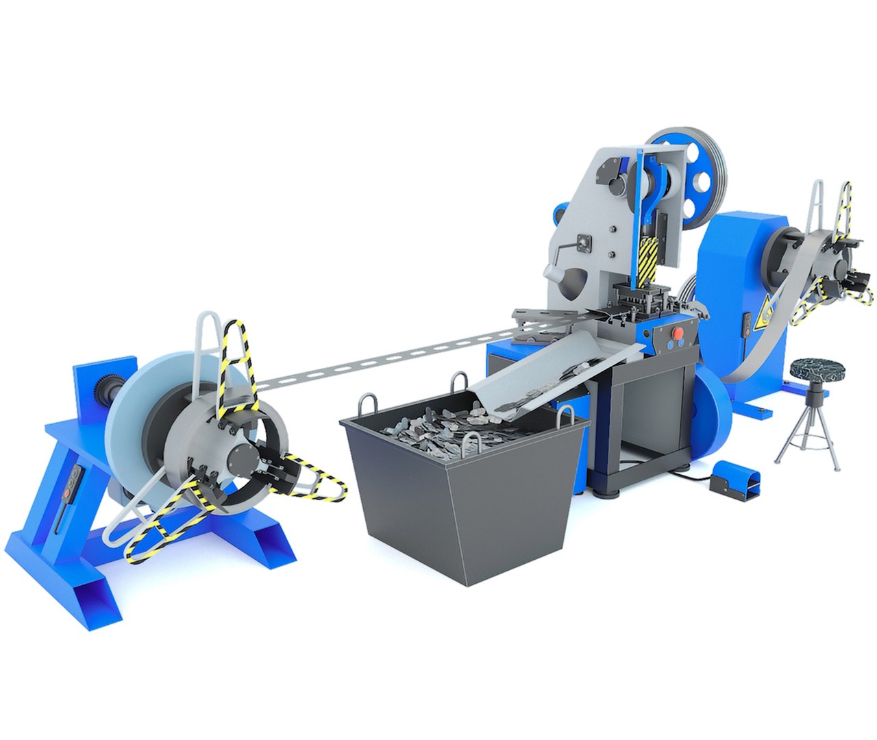 3D Machine Tool Mechanical Press Stamping Line K2116 Model - TurboSquid ...